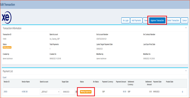 Sage Intacct transactions guide – Xe Help Centre